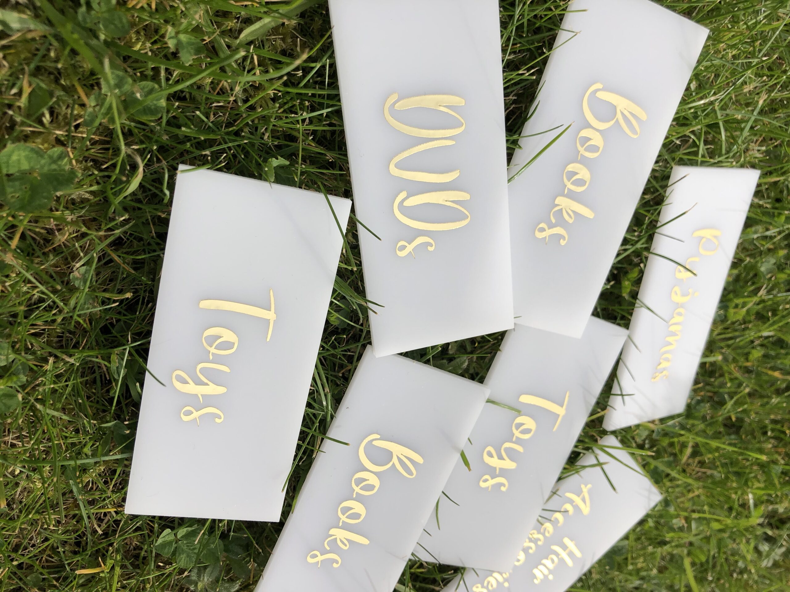 Acrylic Tags with Text - Lucie the Label